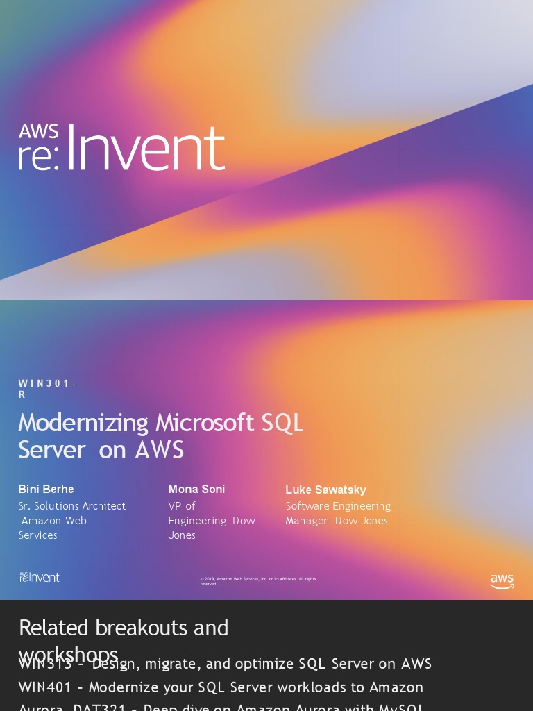 AWS SQL Server Modernization Guide | PDF | Databases | Amazon Web Services