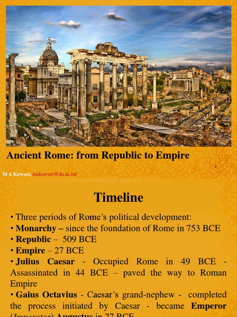 Rome - Republic To Empire | PDF | Roman Republic | Ancient Rome
