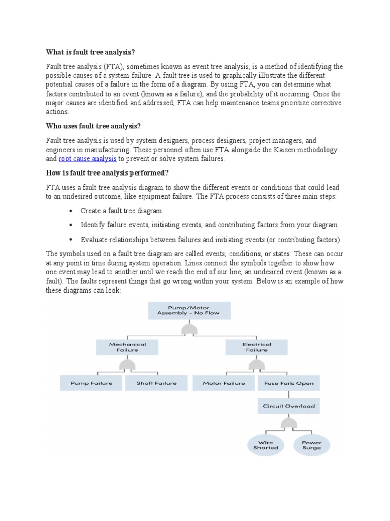 What is fault tree analysis | PDF | Electrical Engineering | Systems Theory