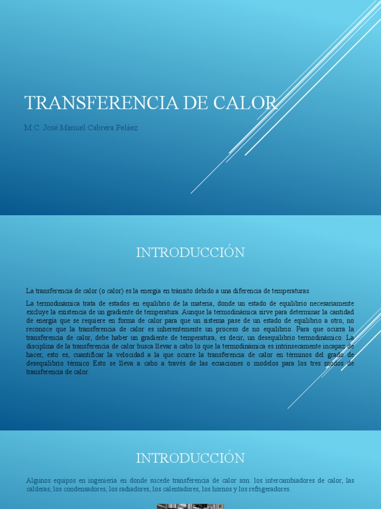 Transferencia de Calor: Conceptos Clave | PDF | Conduccion termica | Calor