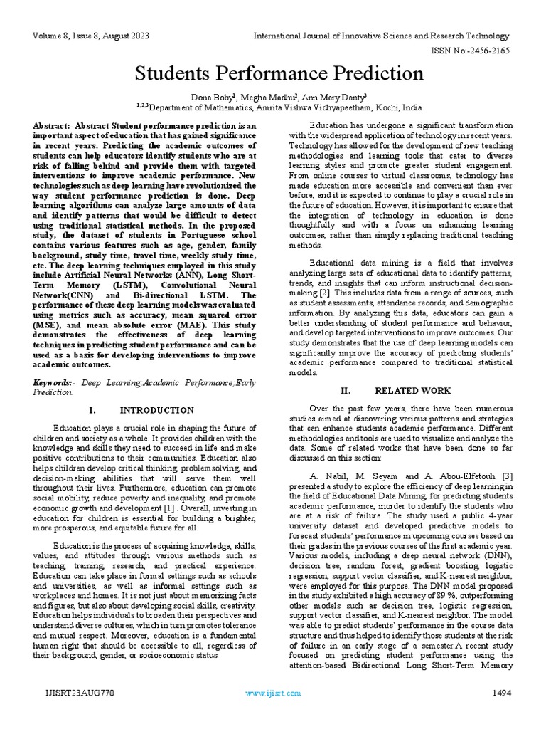 Students Performance Prediction | PDF | Systems Science | Artificial Intelligence