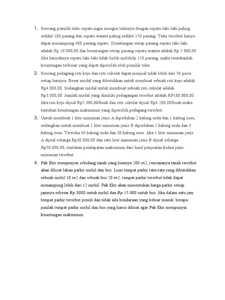 Latihan Soal Proglin | PDF