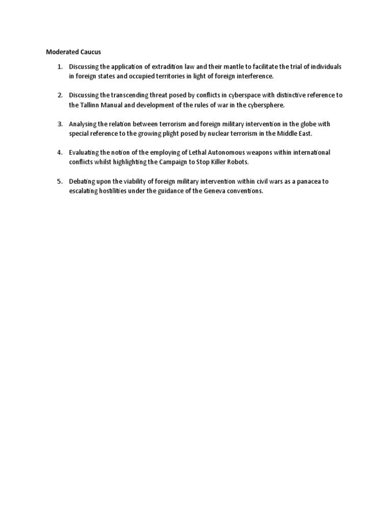 Moderated Caucus Iraq | PDF