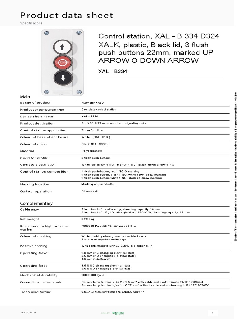 Push Button XAL - B324 | PDF | Fuse (Electrical) | Machines