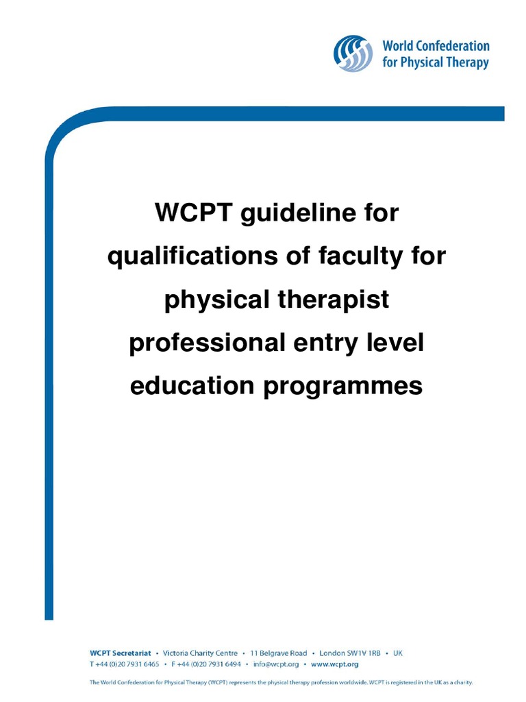 Guidelines Faculty Complete | PDF | Physical Therapy | Academic Degree