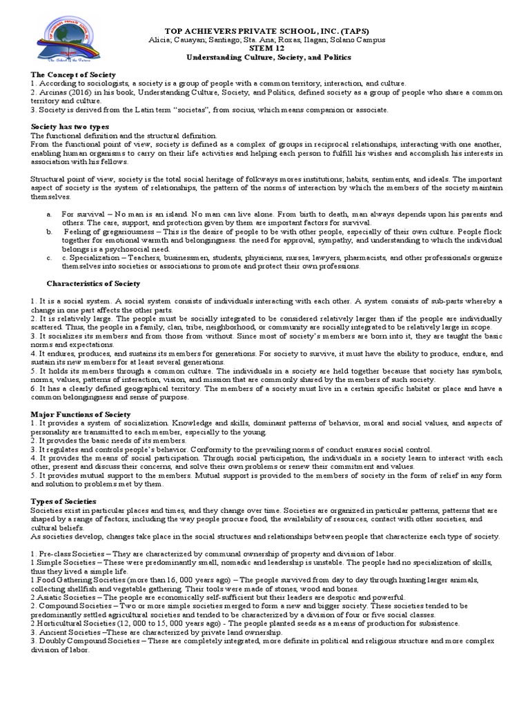 Module UCSP 12 | PDF | Society