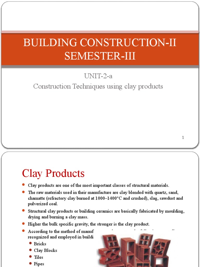 Clay Construction Techniques Overview | PDF | Brick | Tile