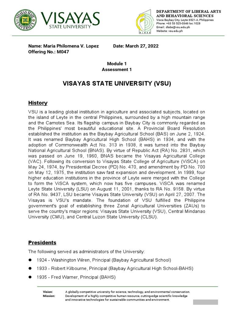 Module1 M047 LOPEZMariaPhilomena | PDF | Bachelor's Degree | Science