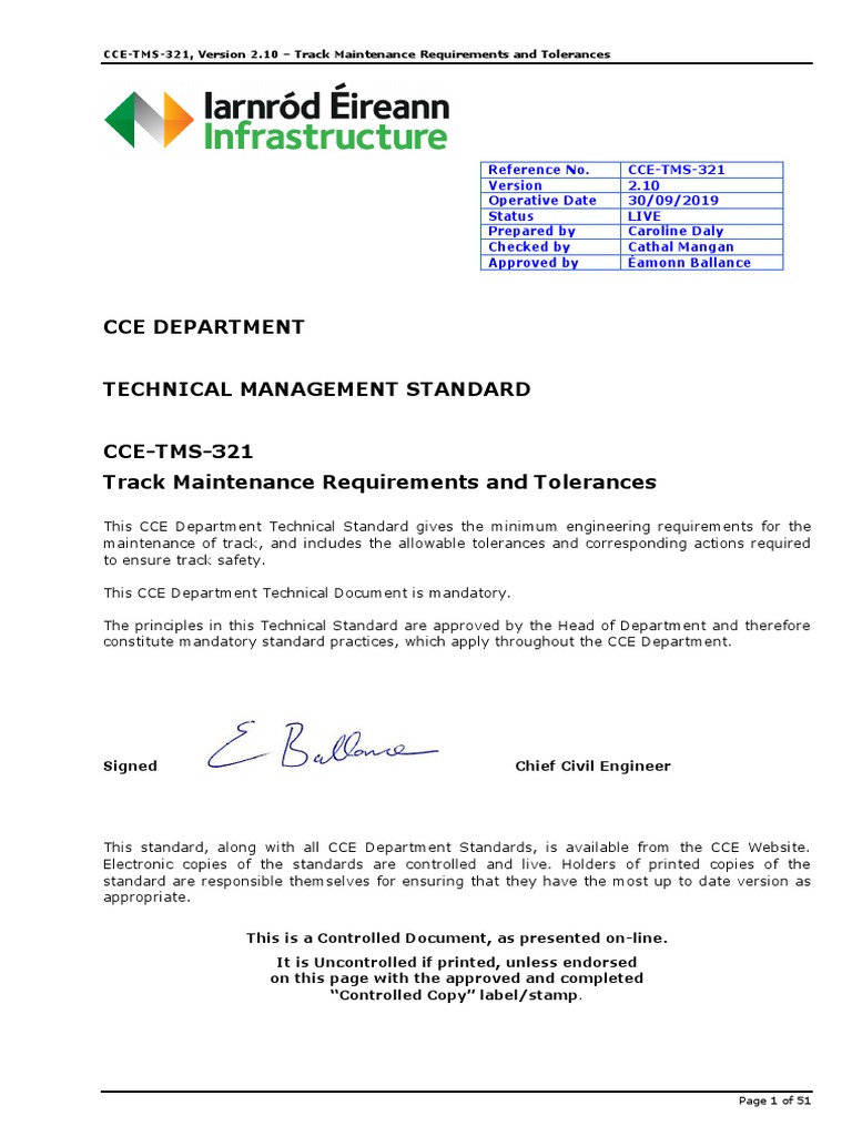 Track Maintenance Standards 2.10 | PDF | Rail Transport | Transport