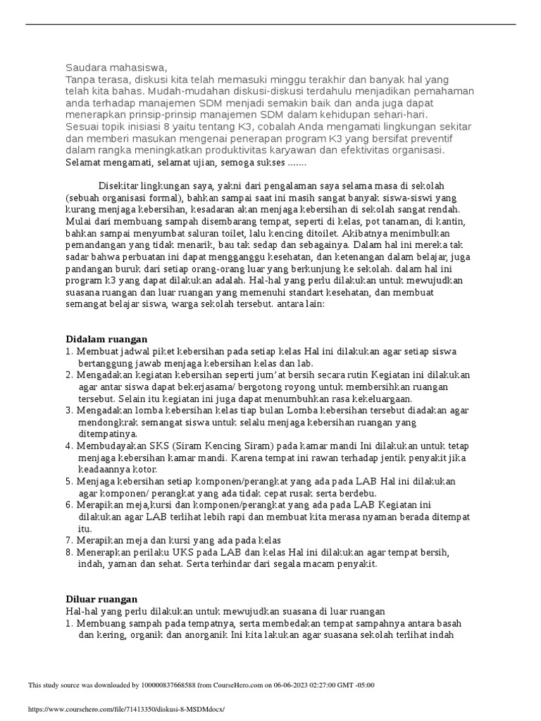 Diskusi 8 MSDM UT | PDF