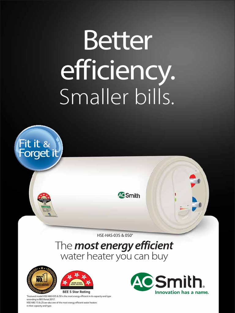 AO Smith - HSE-HAS-Leaflet - 0 | PDF | Water Heating | Water