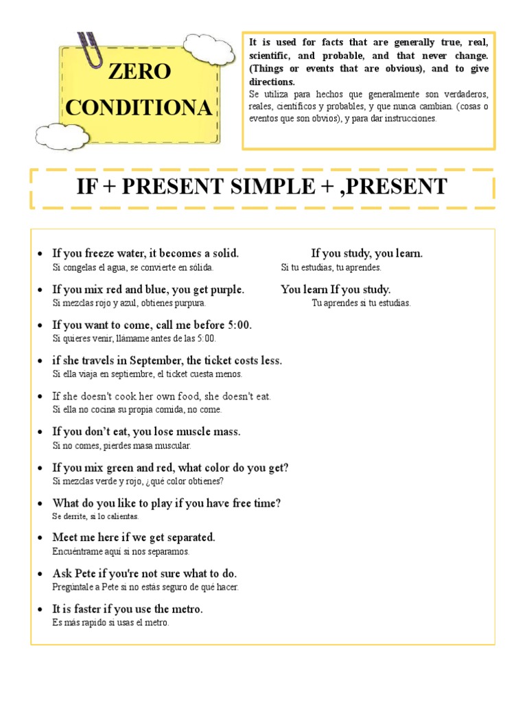 Conditionals 0,1,2,3 | PDF