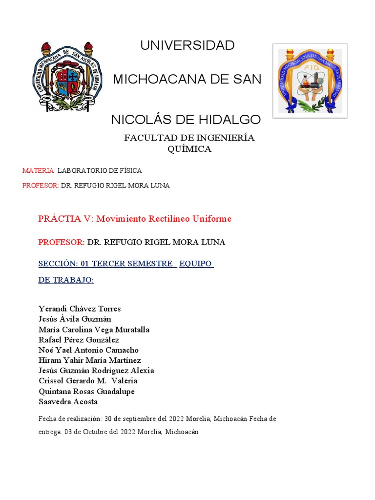 Práctica V | PDF | Fuerza | Fricción