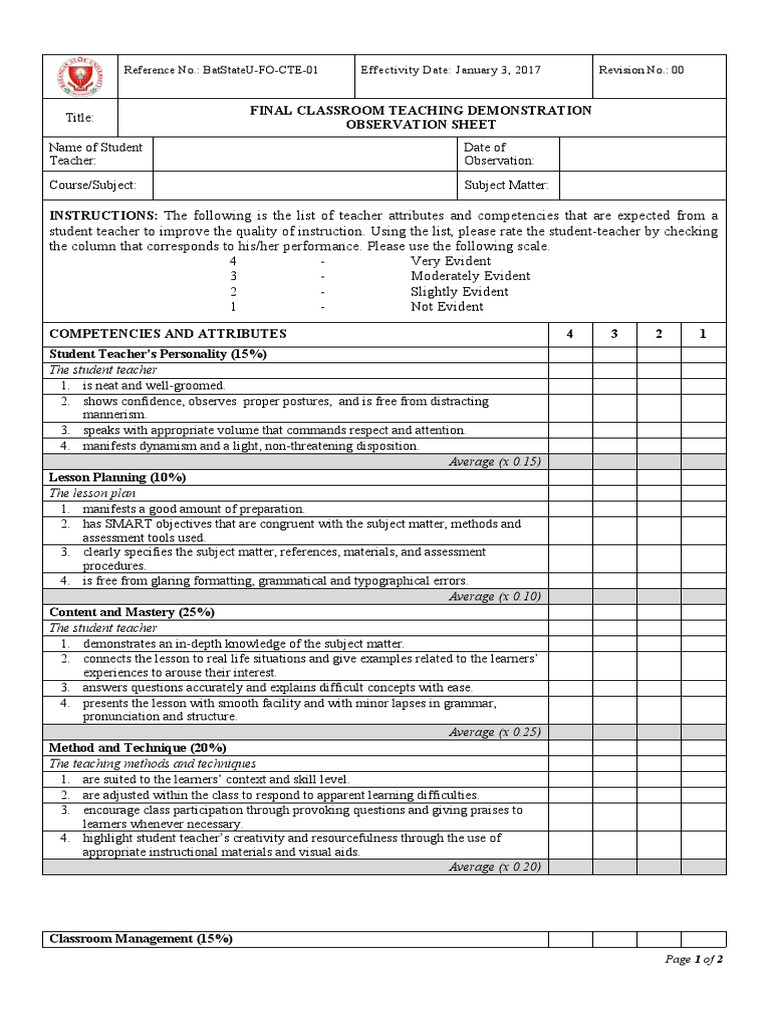 BatStateU FO CTE 01 - Final Classroom Teaching Demonstration ...