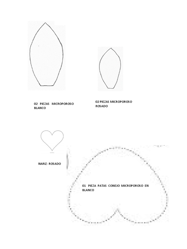 Moldes Conejo 2do | PDF