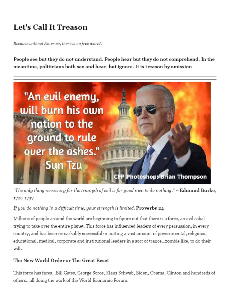 Let's Call It Treason Canada Free Press | PDF | Joe Biden