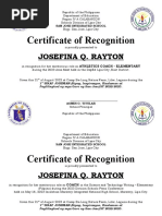 Certificates - Mr. & Miss Intramurals - Recognition | PDF