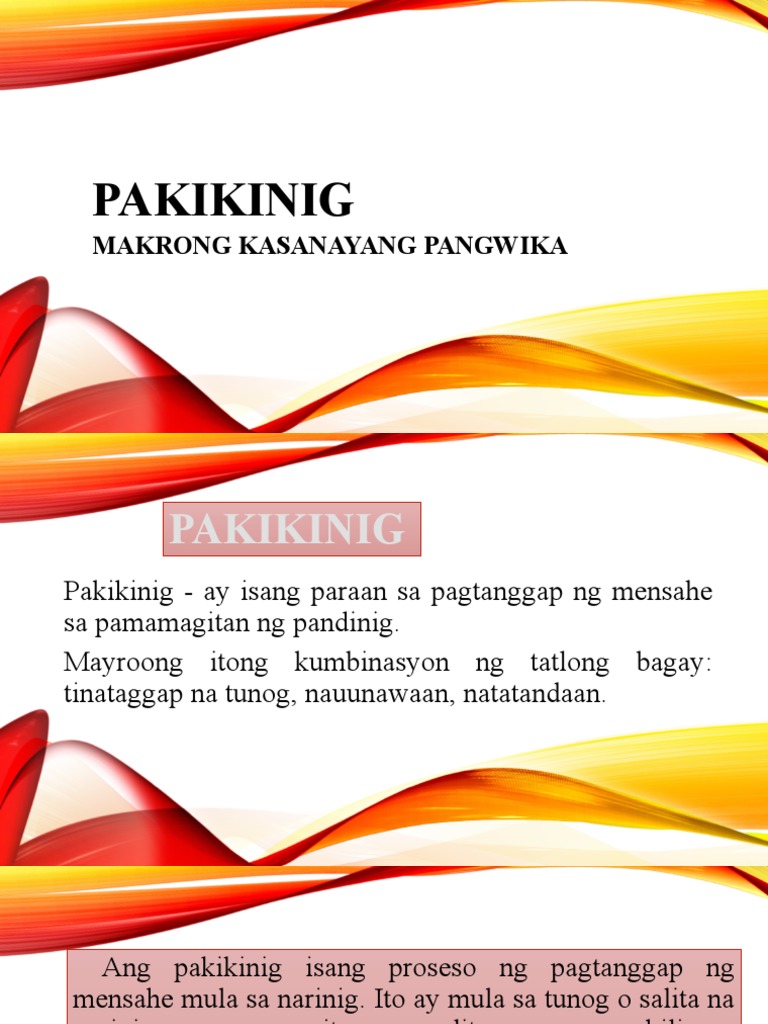 PAKIKINIG | PDF