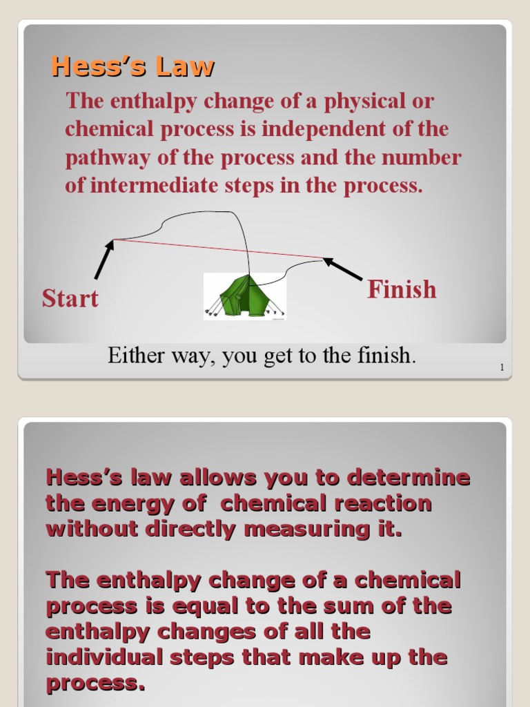 Hesss Law | Download Free PDF | Enthalpy | Unit Processes