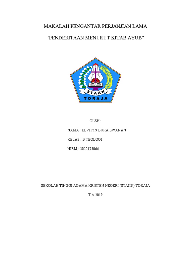 Penderitaan Ayub dalam Kitab Ayub | PDF