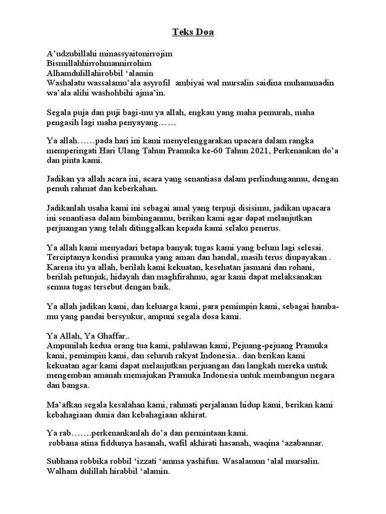 Teks Doa | PDF