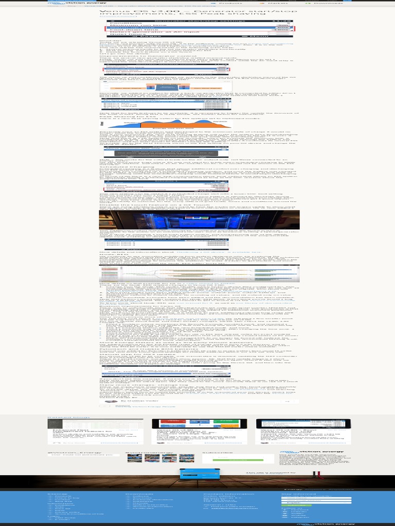 Venus OS v3.00 - Generator Start - Stop Improvements, ESS Peak Shaving - Victron Energy | PDF ...
