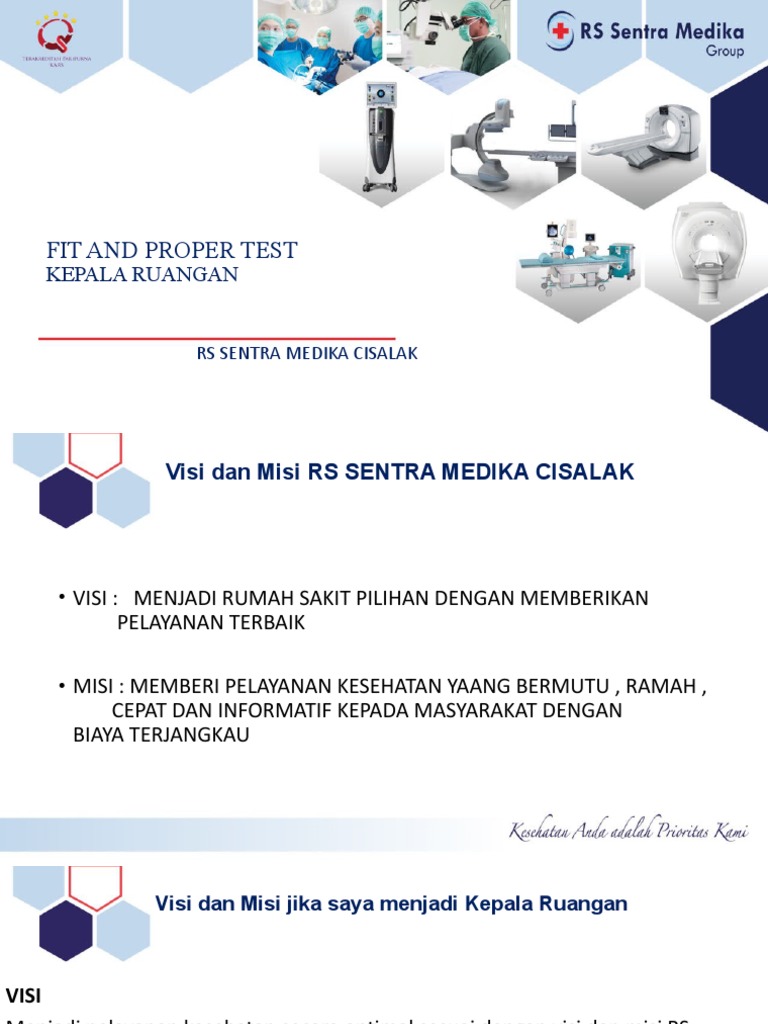 Visi dan Misi RS Sentra Medika Cisalak | PDF