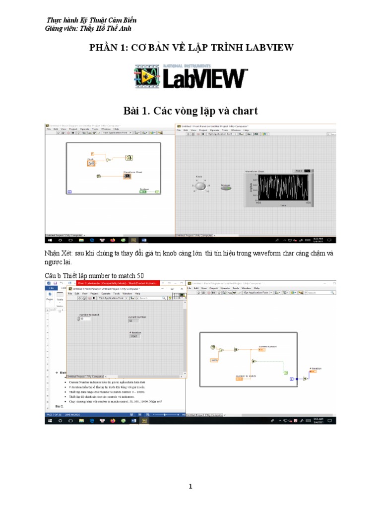 TH Cam Bien Labview Bai TH C Hành Kit | PDF