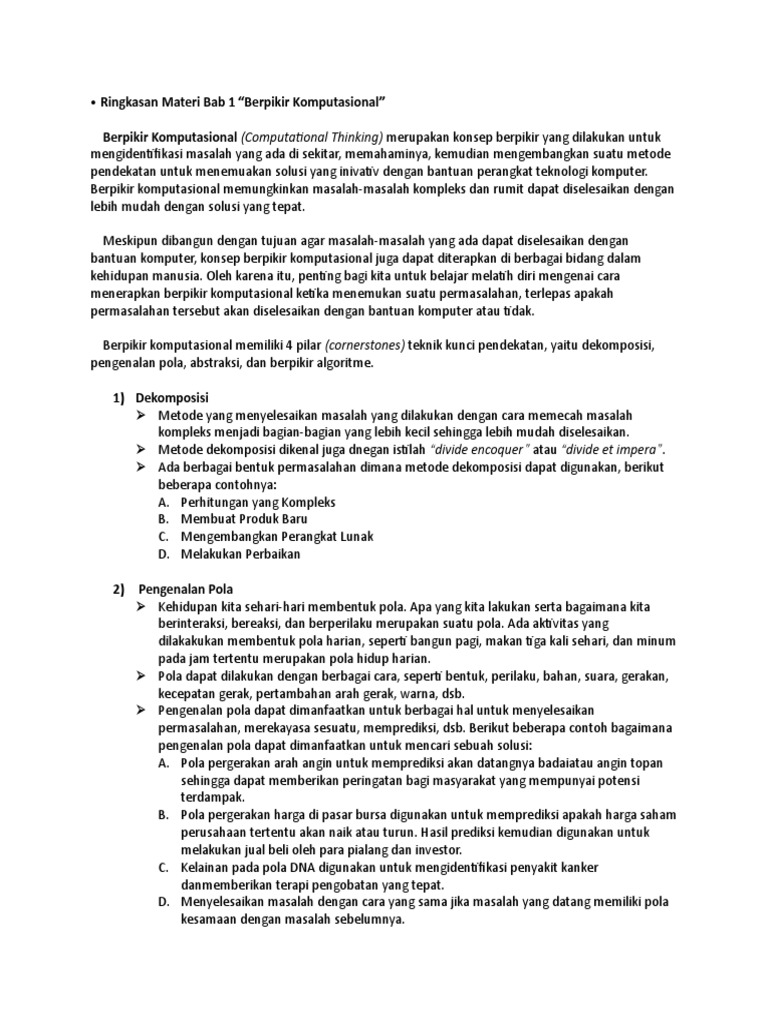 Tugas Informatika 1 Kelas X | PDF