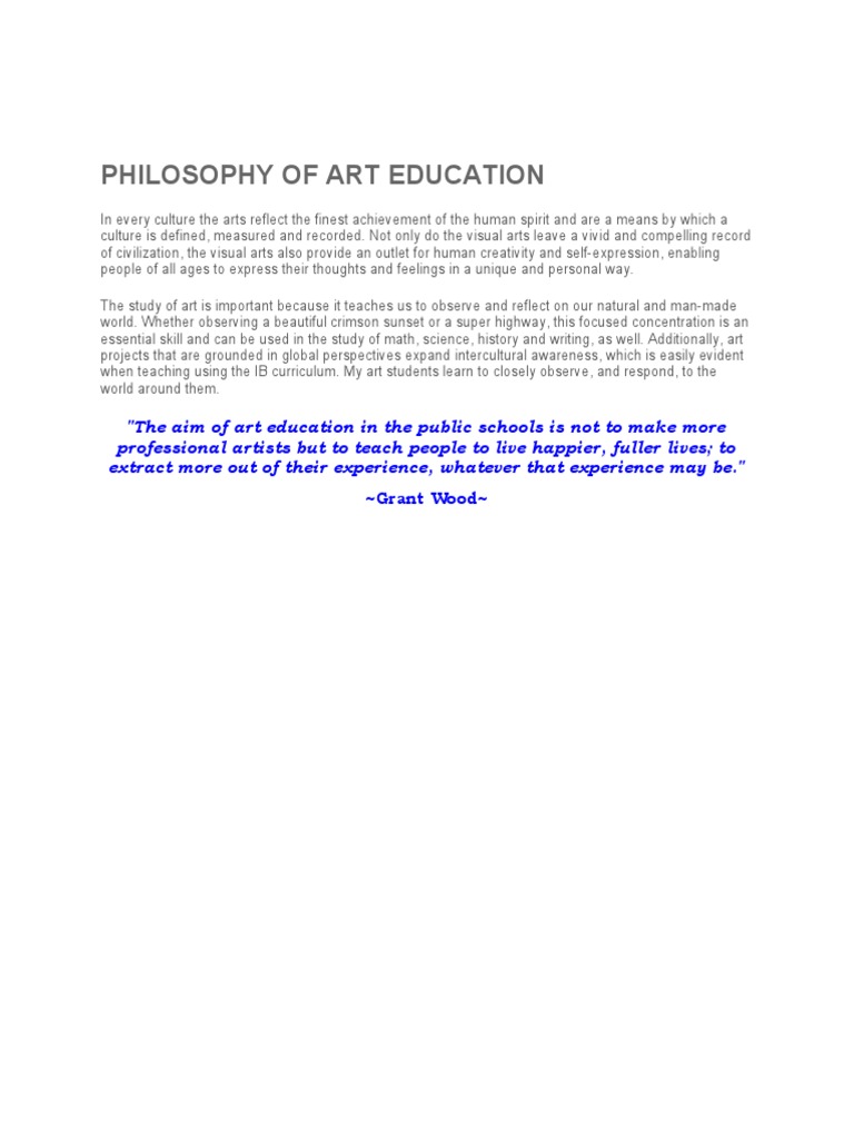 Philosophy of Art | PDF | The Arts | Drawing
