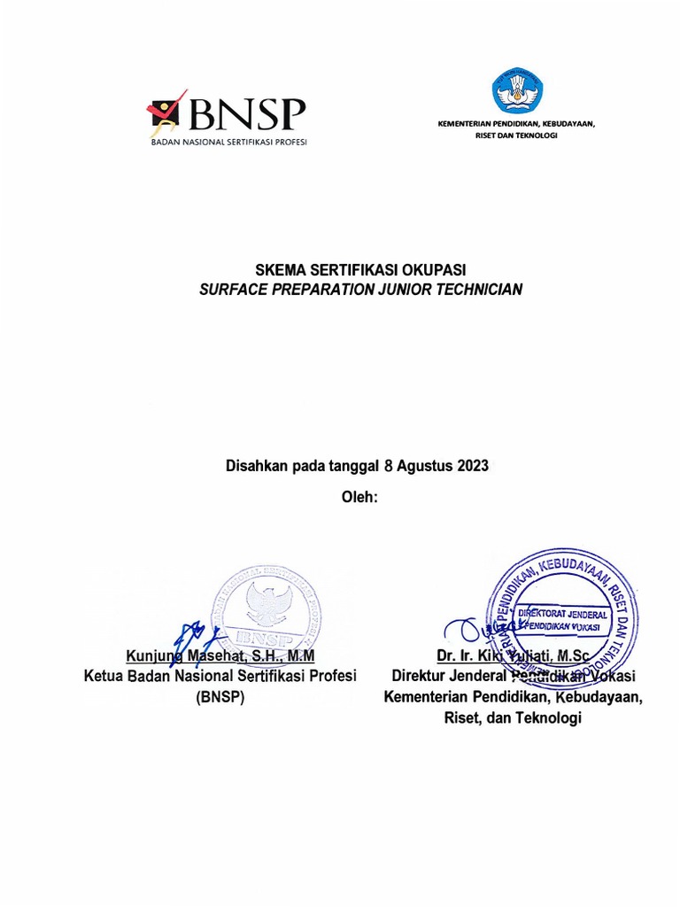 Sertifikasi Teknisi Junior Persiapan Permukaan | PDF