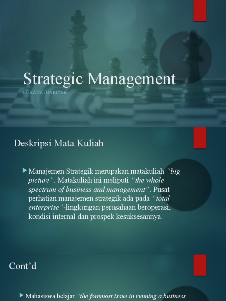 Strategic Management (1) - 1 | PDF | Pengembangan Diri