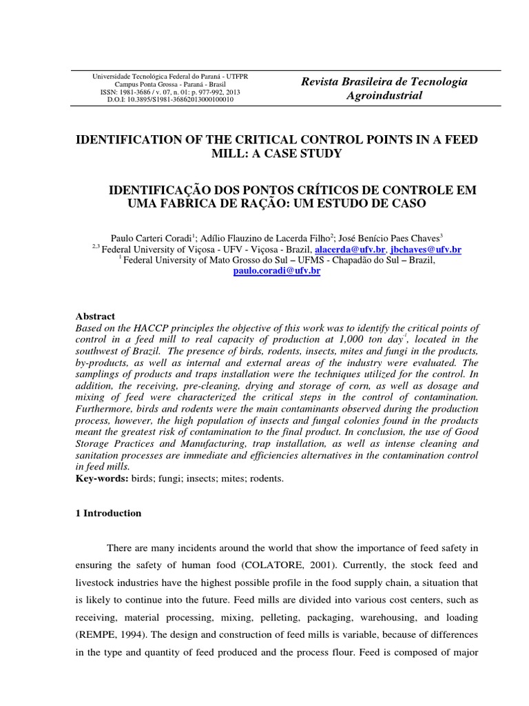 Identification of The Critical Control P | PDF