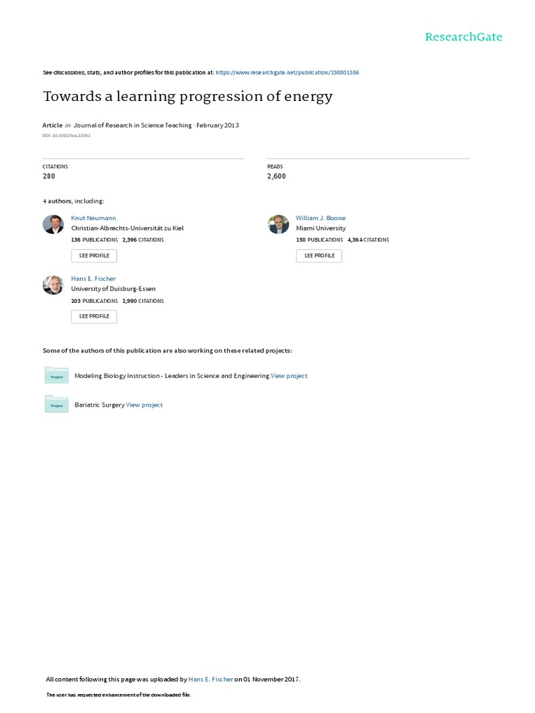 Learning Progressions | Download Free PDF | Learning | Science