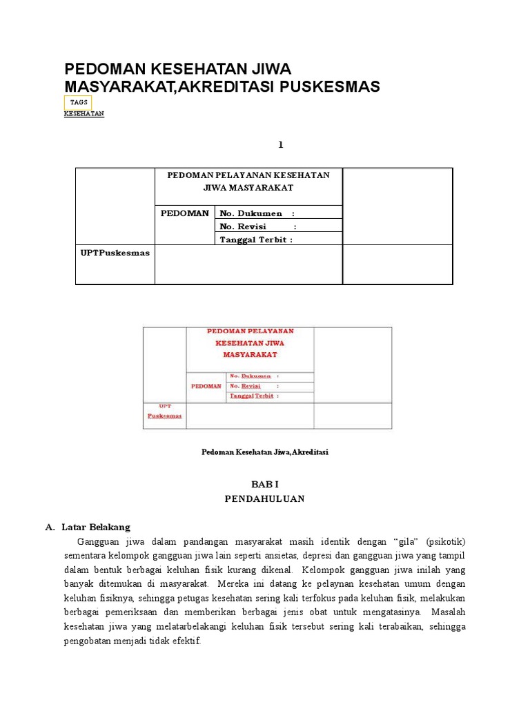 Contoh Pedoman Jiwa | PDF