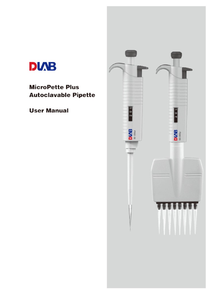 DLAB Manual-Pipettes Micropipette-Plus Manual | PDF