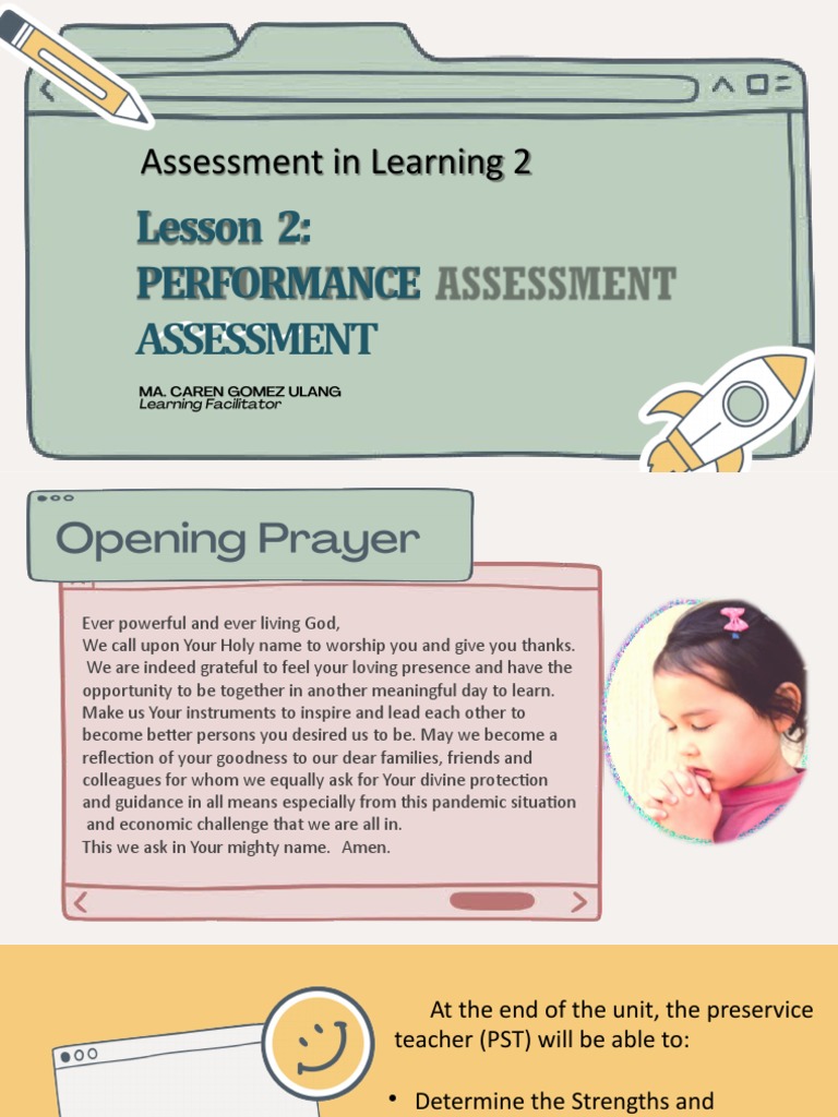 ED6 Lesson 2a Performance Assessment | PDF | Educational Assessment ...