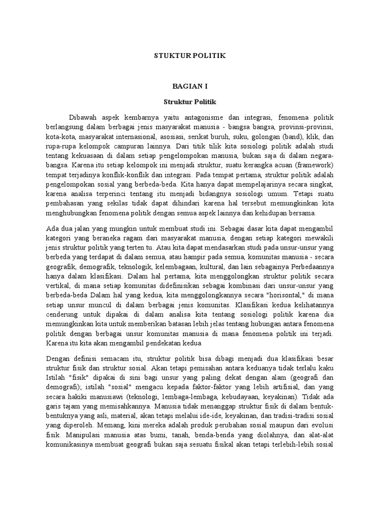 Materi Struktur Politik | PDF