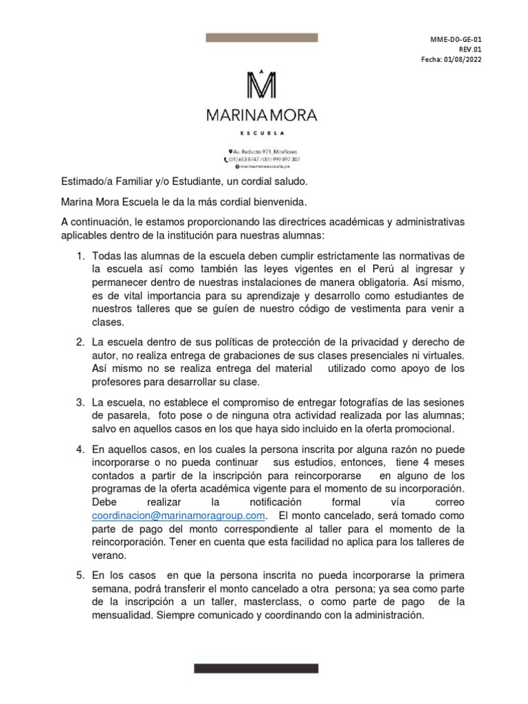 Politicas Administrativas y Academicas Mme | PDF