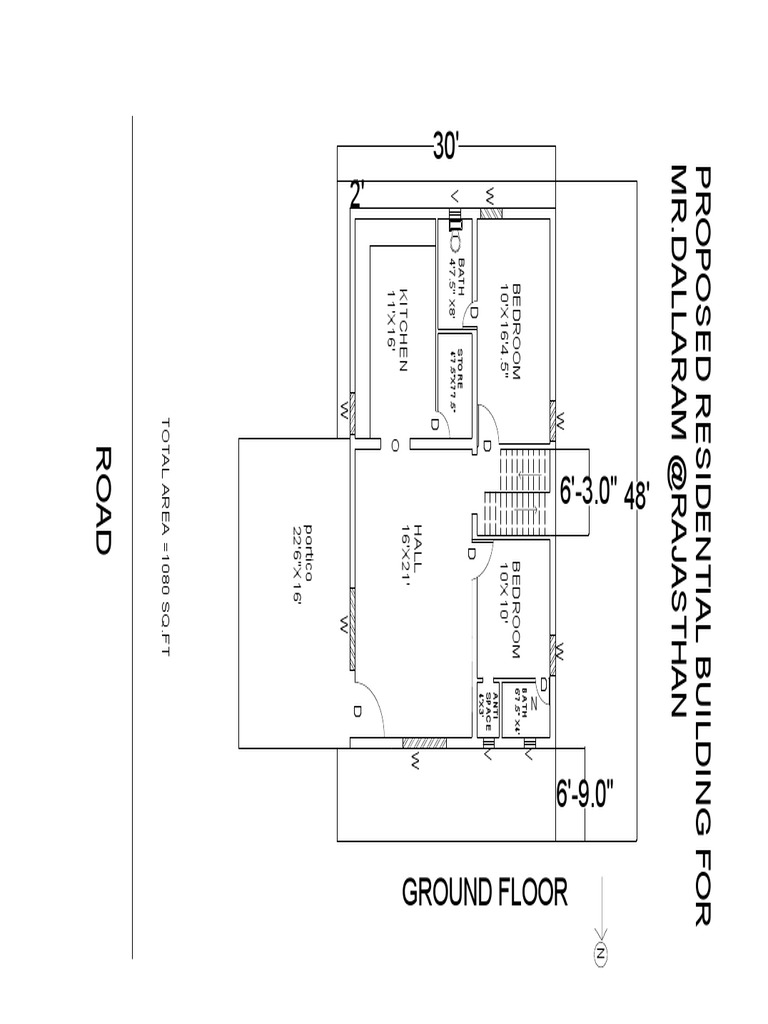 Proposed Residential Building Plan | PDF