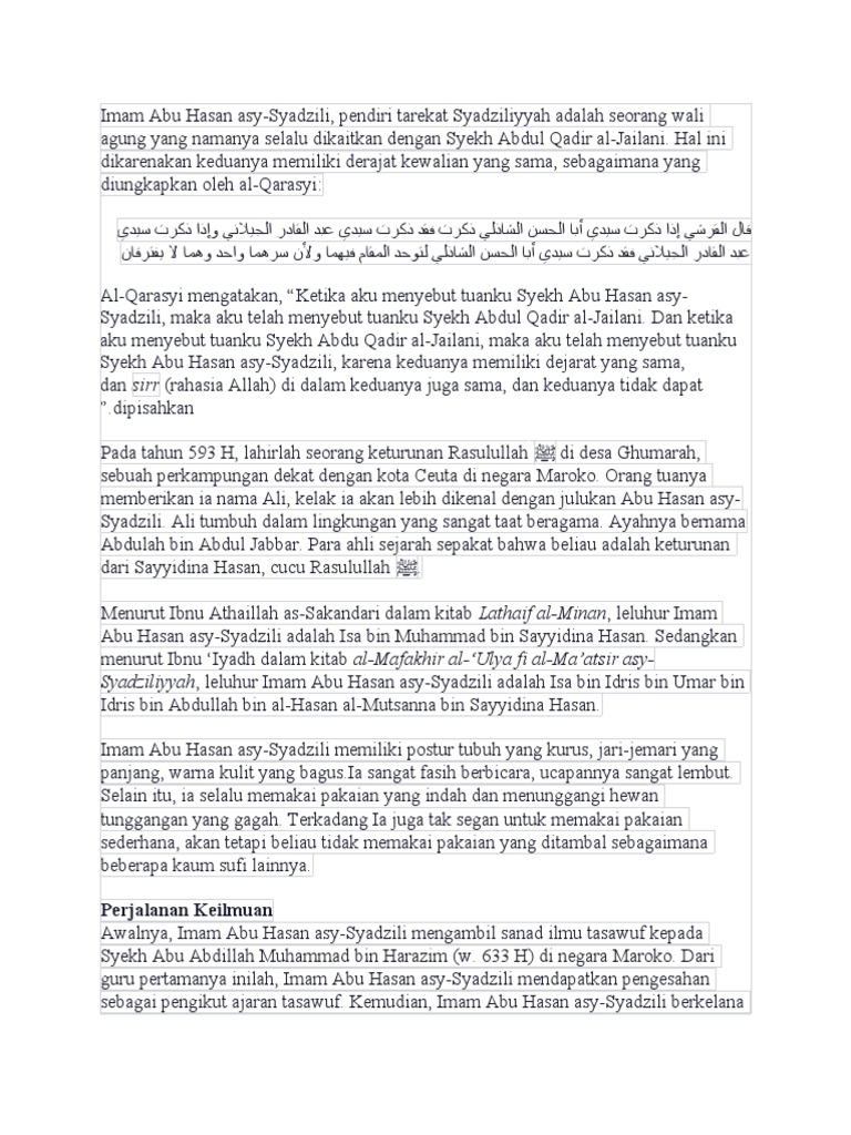 Imam Abu Hasan Asy | PDF