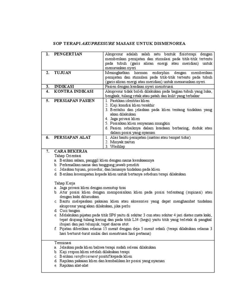 Sop Akupresur | PDF