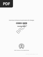 Official CEED 2024 Question Paper With Answer Key - 1751714454700 | PDF | Multiple Choice
