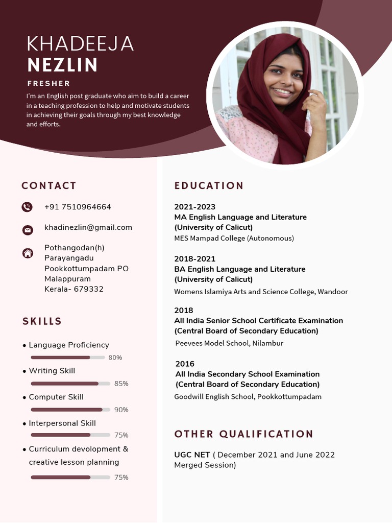 English Postgraduate Teaching Resume | PDF