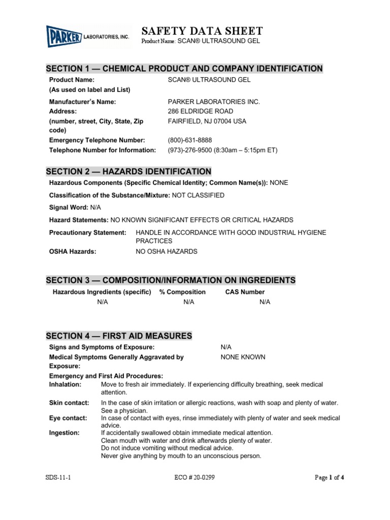 SDS-11-1_SCAN_ULTRASOUND_GEL | PDF