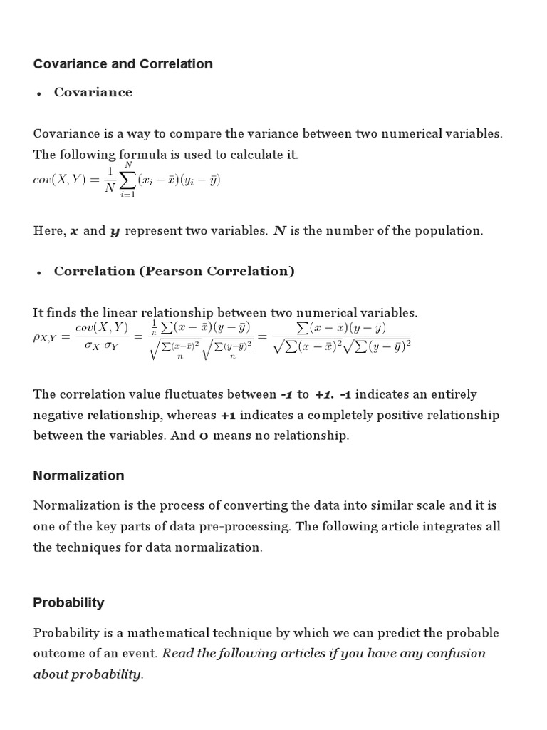 Covariance | PDF