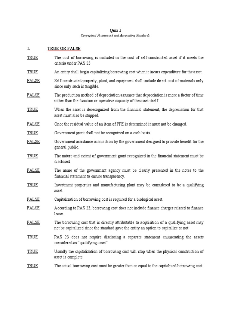 PRACTICE Quiz 4 - CFAS | PDF | Expense | Cost
