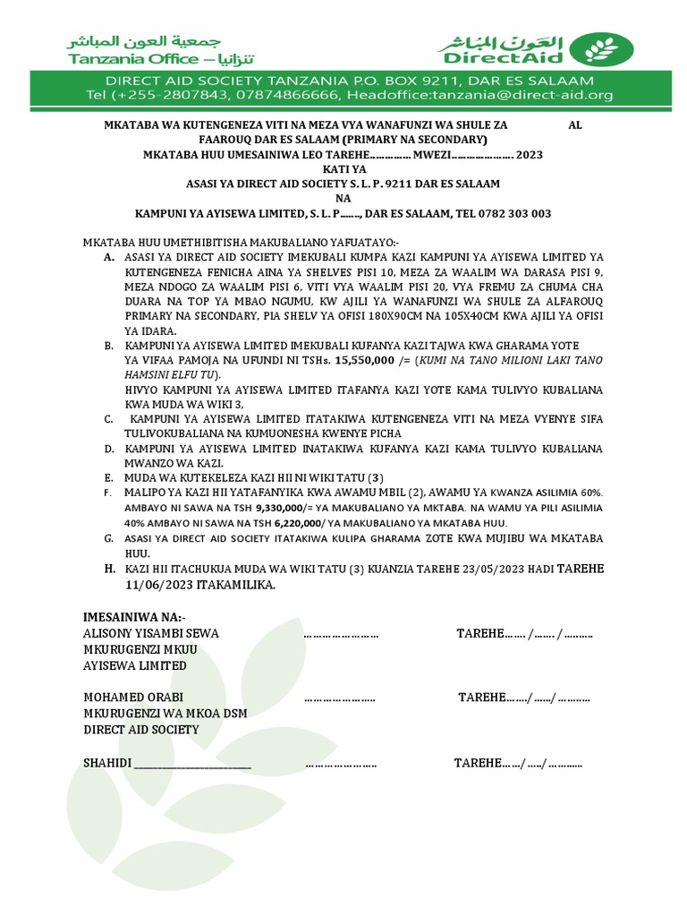 Kutengeneza Viti Na Meza - Eldadi | PDF