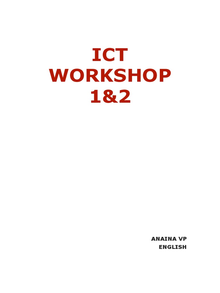 ICT & AR/VR Workshop Overview | PDF