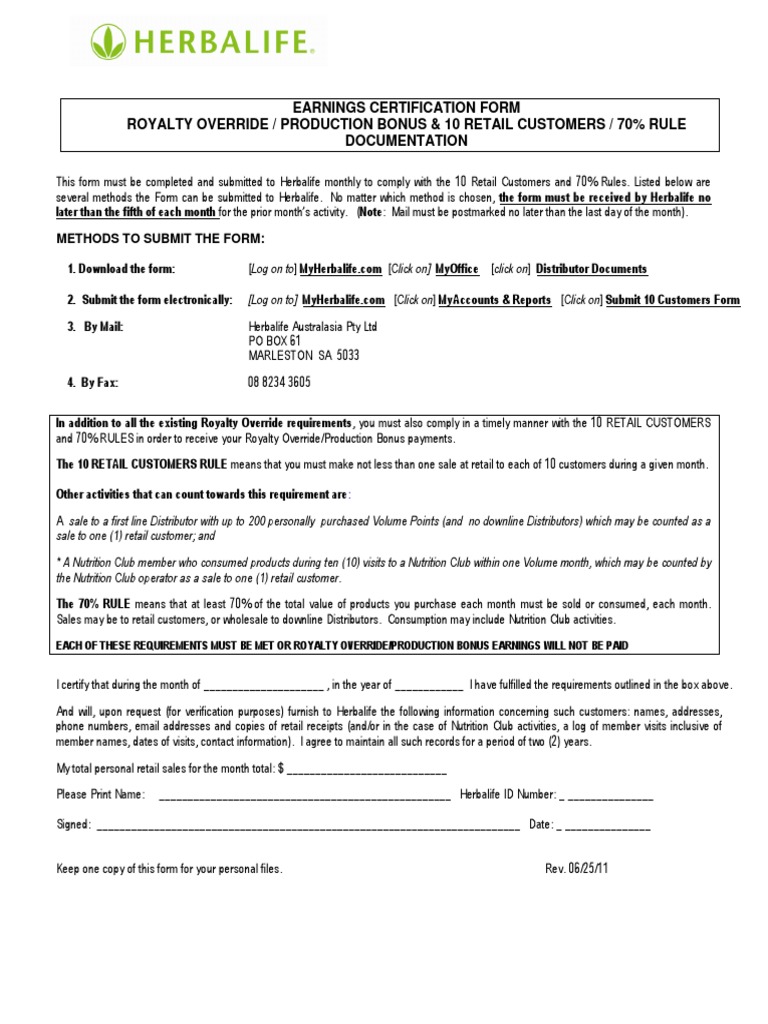 10 Customer Rule Form As | Download Free PDF | Marketing | Business